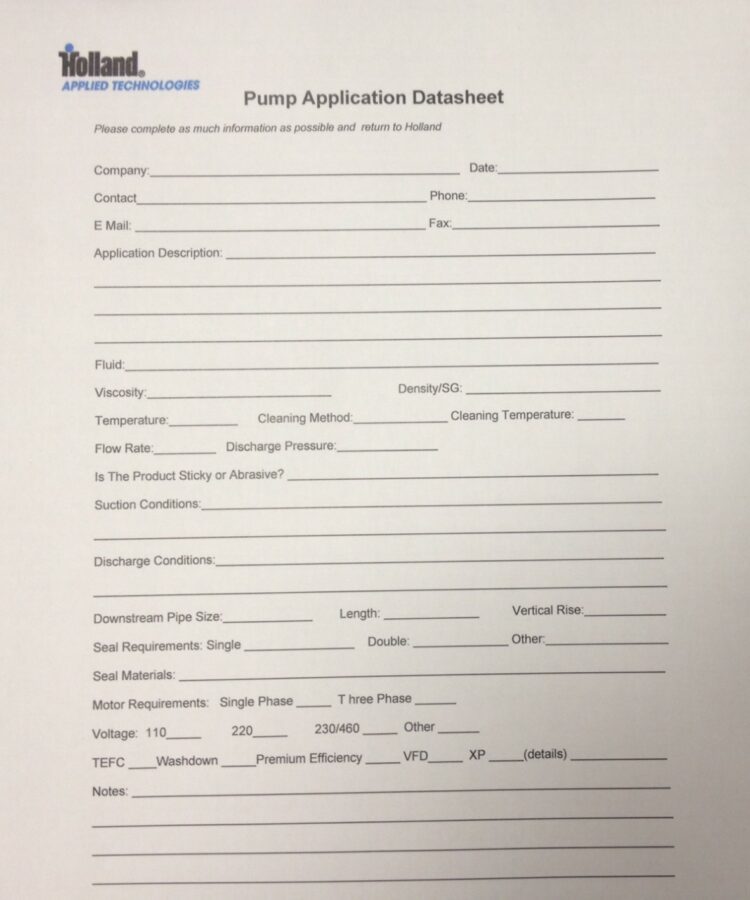 What Application Criteria Do We Use to Select the Correct Sanitary Pump? - Holland Applied ...