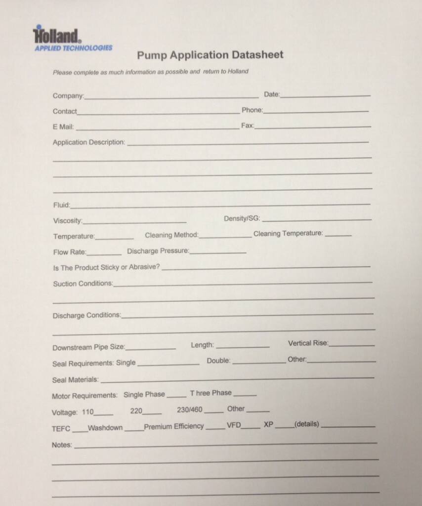 What Application Criteria Do We Use to Select the Correct Sanitary Pump? - Holland Applied ...